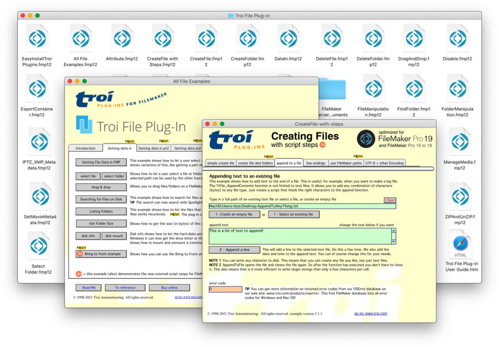 Troi File Plug-in for FileMaker Pro - Add File Manipulation to FileMaker